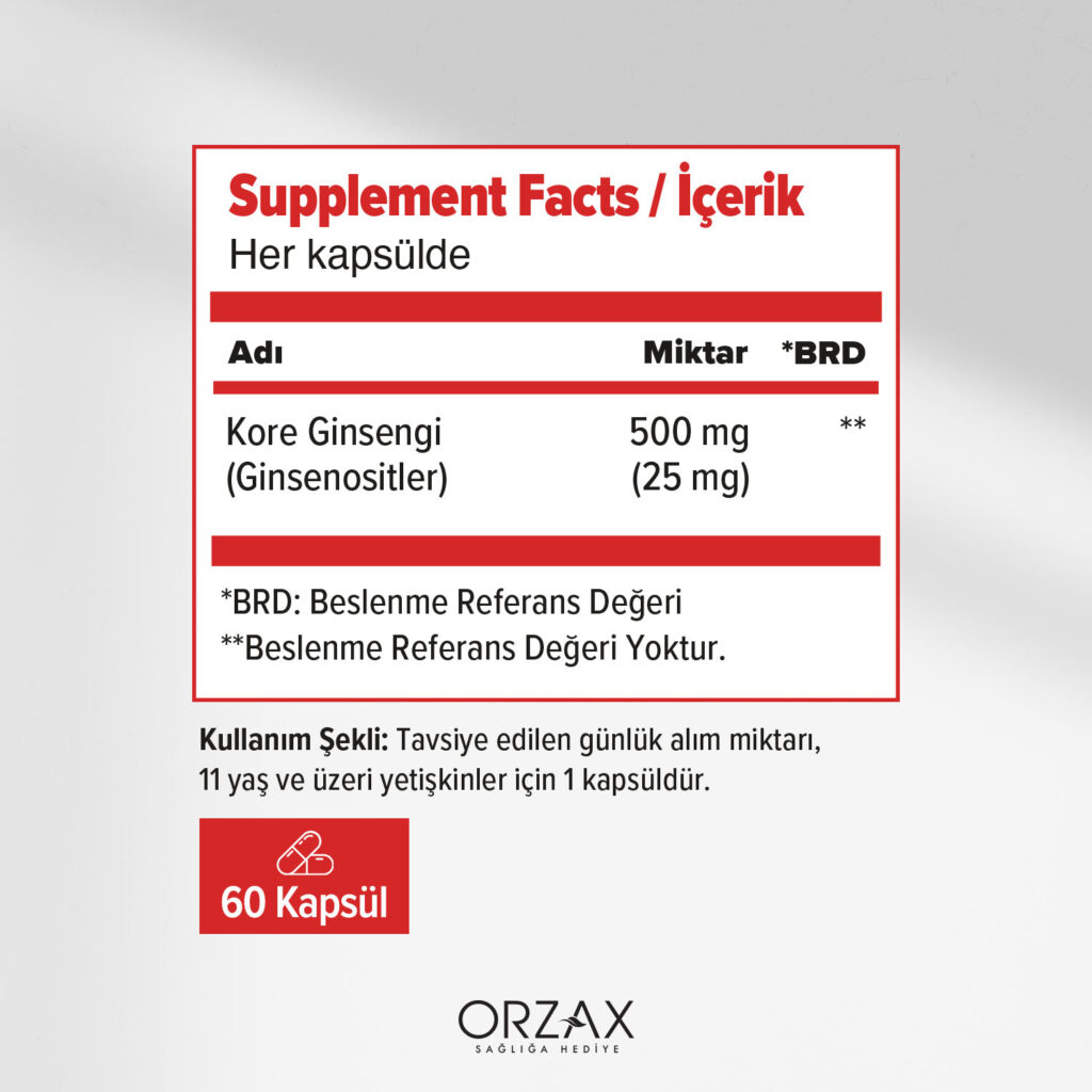 Ocean Panax Ginseng Kapsül - Orzax